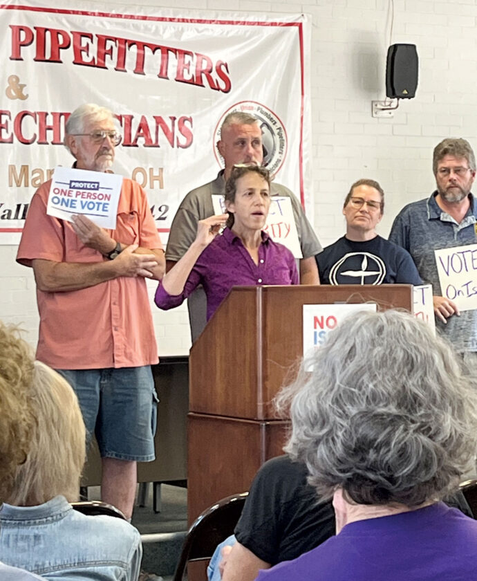 Ohio Issue 1 opponents have their say at Marietta rally | News, Sports, Jobs - News and Sentinel